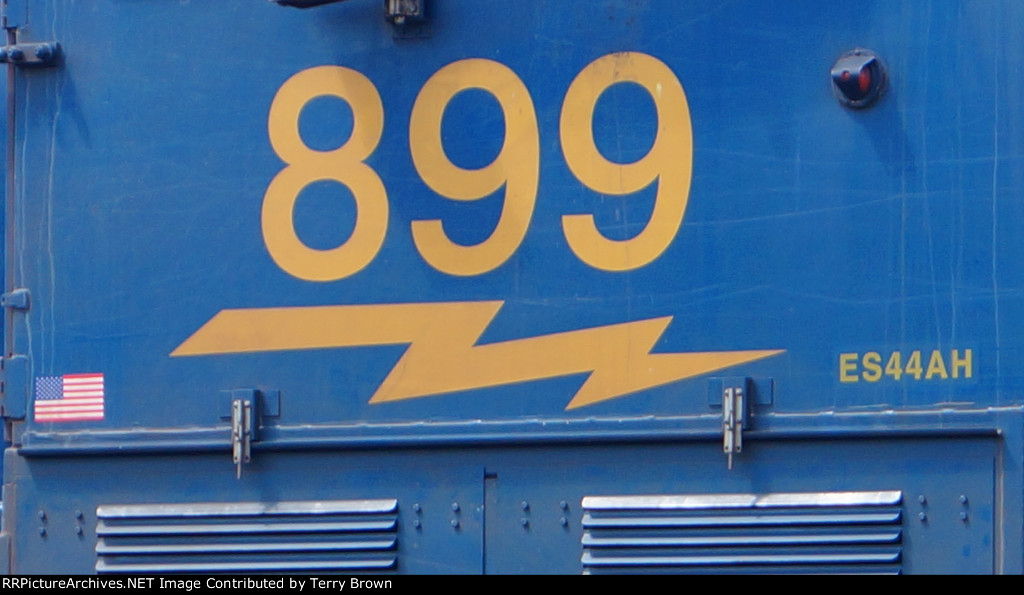 CSX 899 Close-up of ID and Model Number...